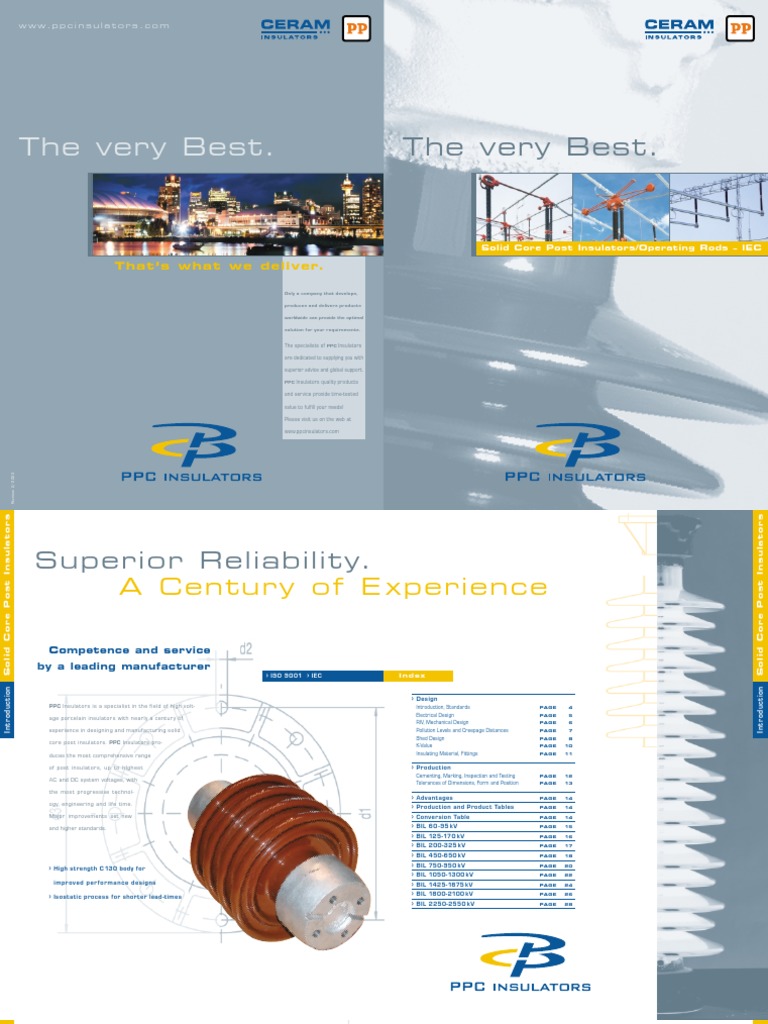 Solid Core Insulators Overview | PDF | Insulator (Electricity) | Volt