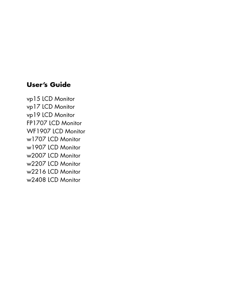 User's Guide | PDF | Hdmi | Computer Monitor