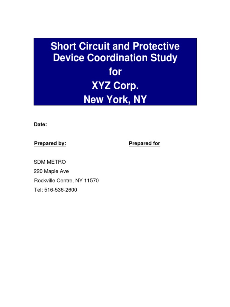 Sample SC and Coordination Report | PDF | Fuse (Electrical) | Electric ...