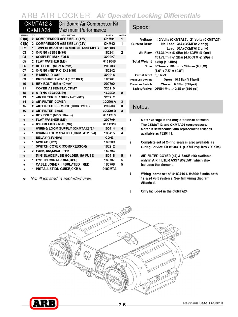 ARB Compressor Dual | PDF | Gas Compressor | Switch