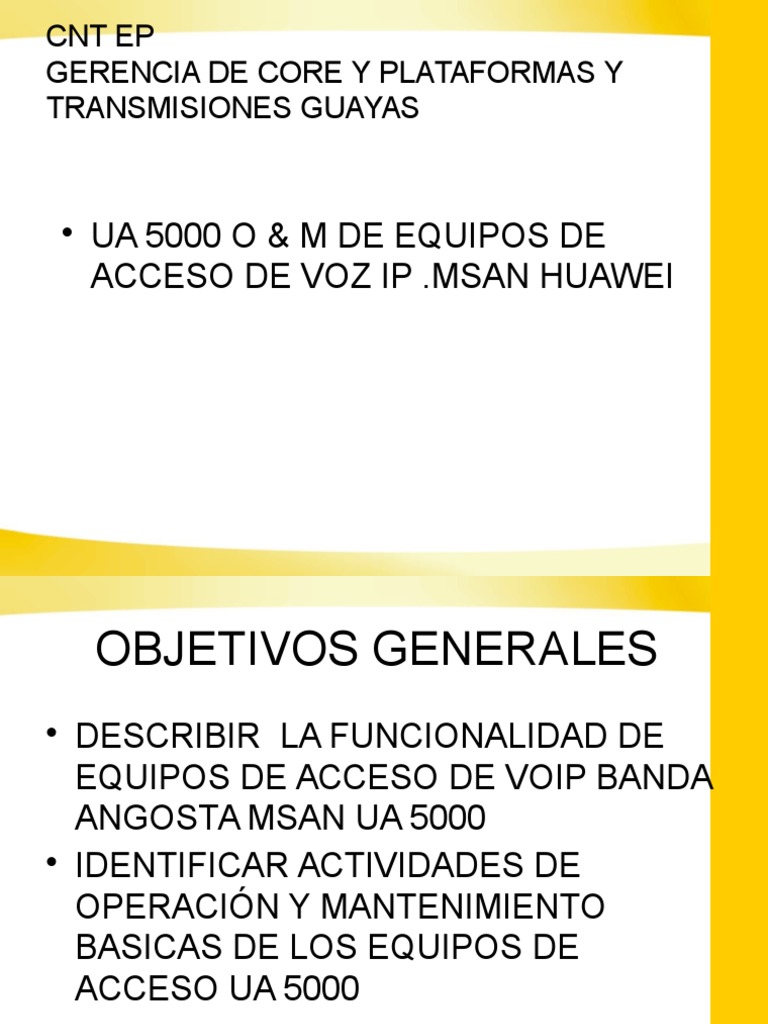 Equipo de Acceso de Voz Msan Huawei | PDF | Redes | Estándares informáticos