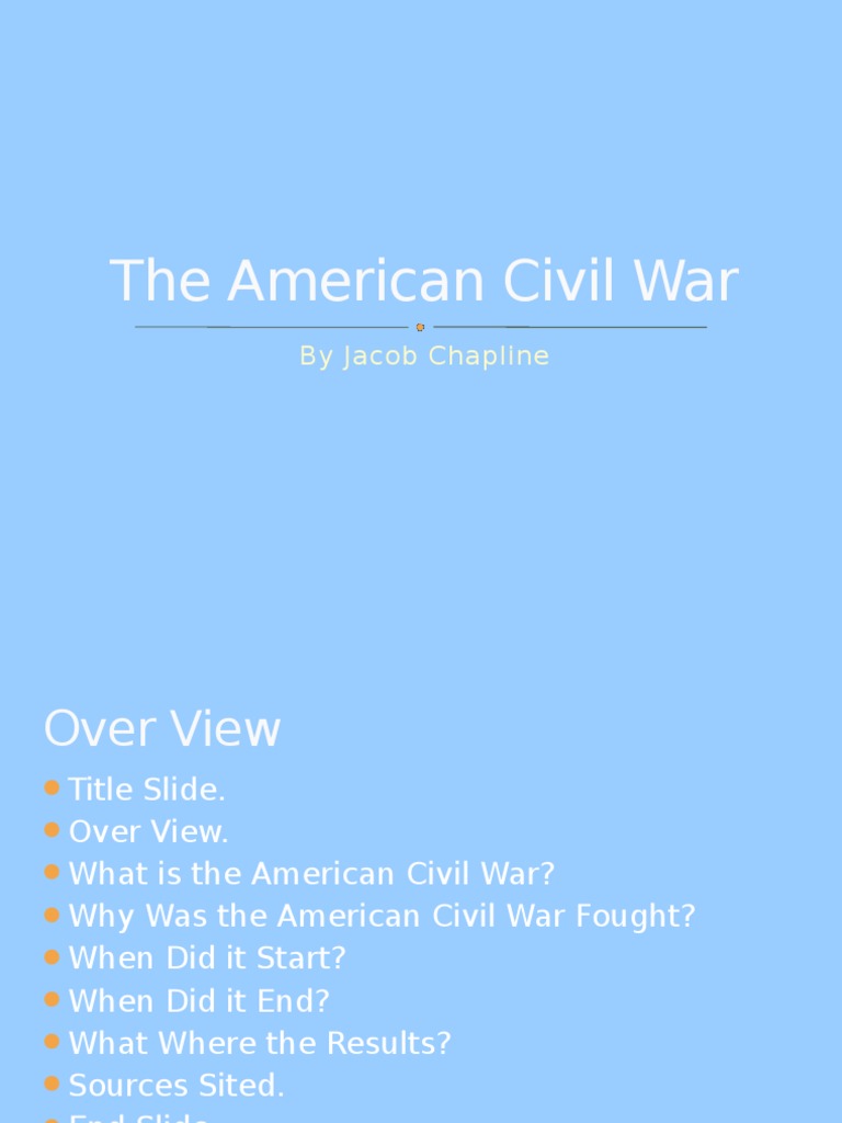 Overview of the American Civil War | PDF | American Civil War ...