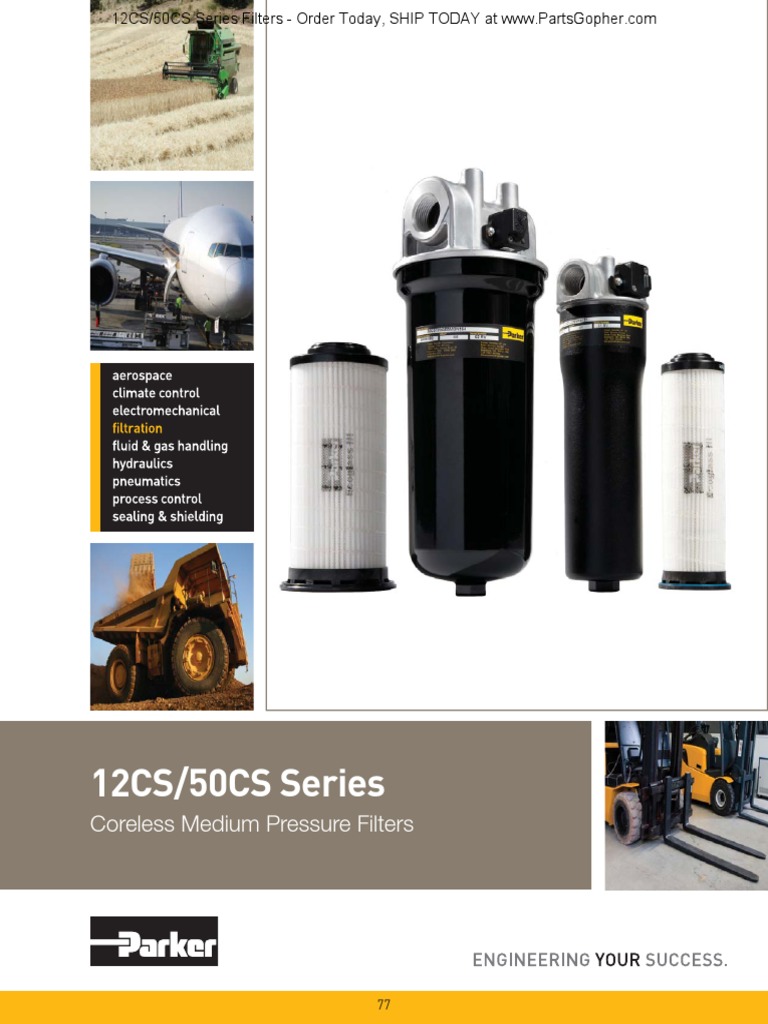 12CS/50CS Series: Coreless Medium Pressure Filters | PDF | Filtration ...