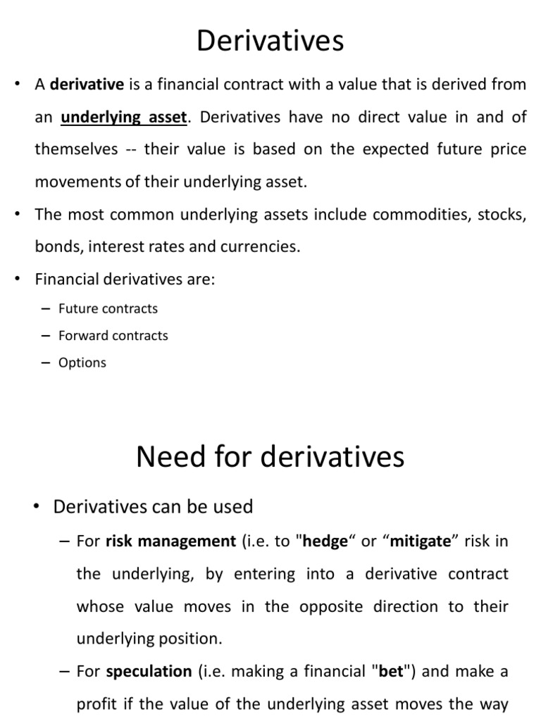 Understanding Financial Derivatives and Mutual Funds | PDF | Futures ...