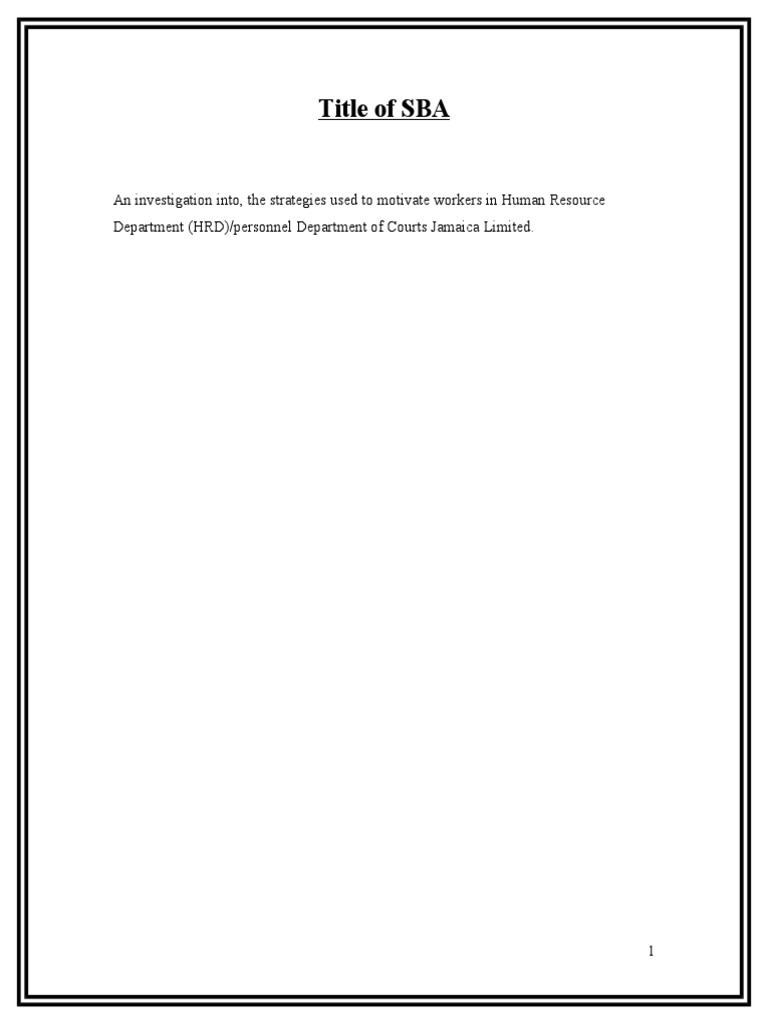 Oa Sba | Download Free PDF | Employment | Human Resource Management