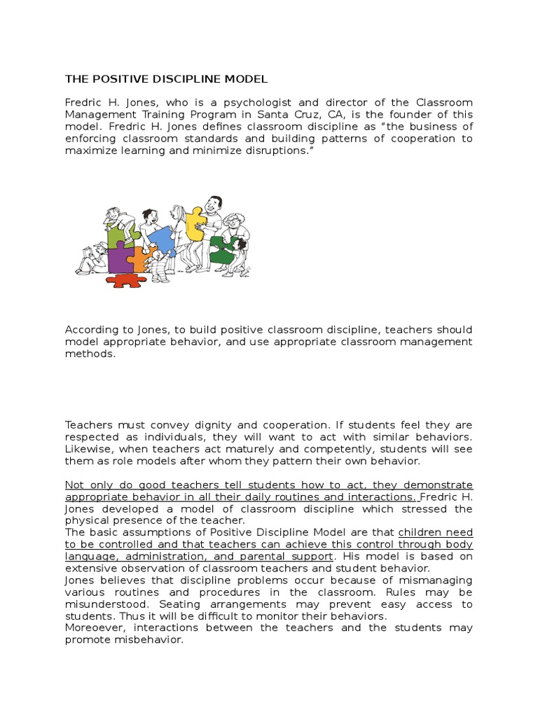 The Positive Discipline Model | PDF | Teachers | Classroom