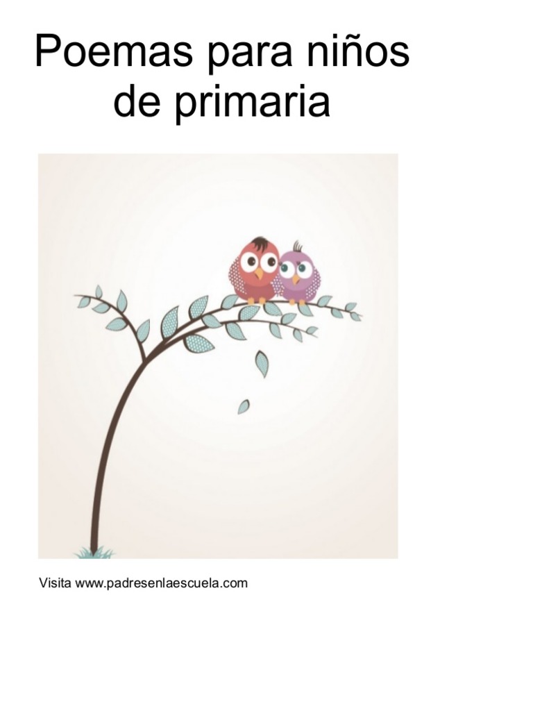 Poemas para Niños de Primaria | PDF