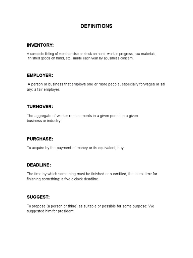 Key Business Terms and Definitions | PDF | Business
