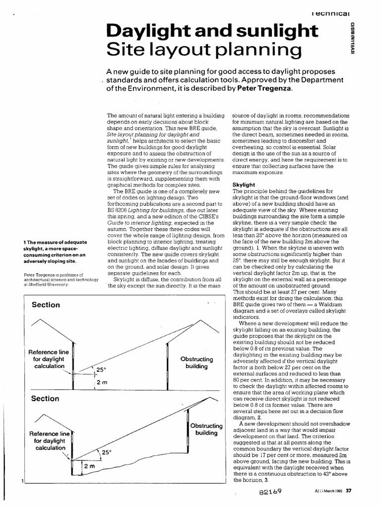 Daylight and Sunlight Site Layout Planning | PDF
