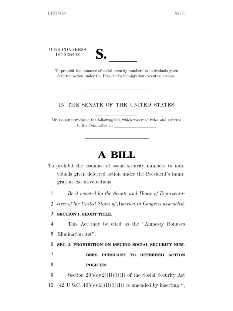 Sasse Bill | PDF | United States Congress | American Government