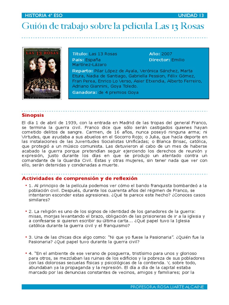 Las 13 Rosas | PDF | Francisco franco | España franquista
