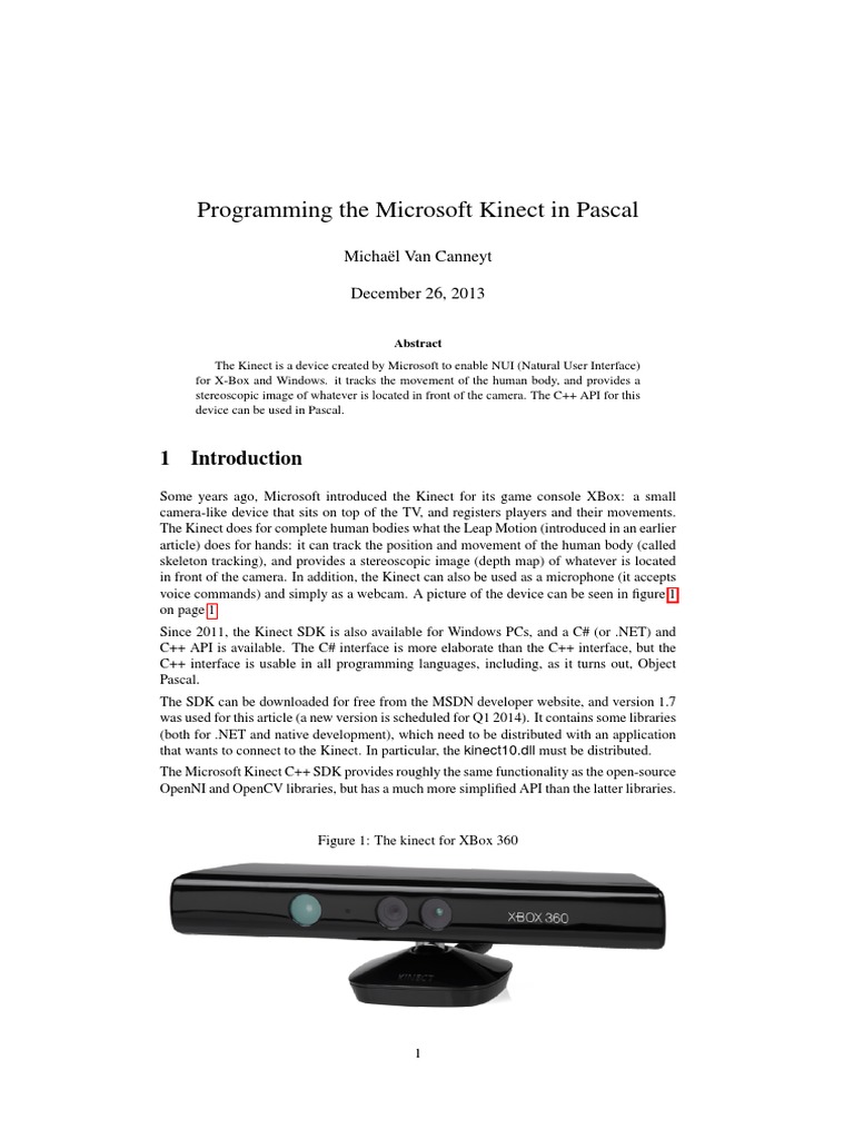 Kinect Manual | Download Free PDF | Application Programming Interface ...