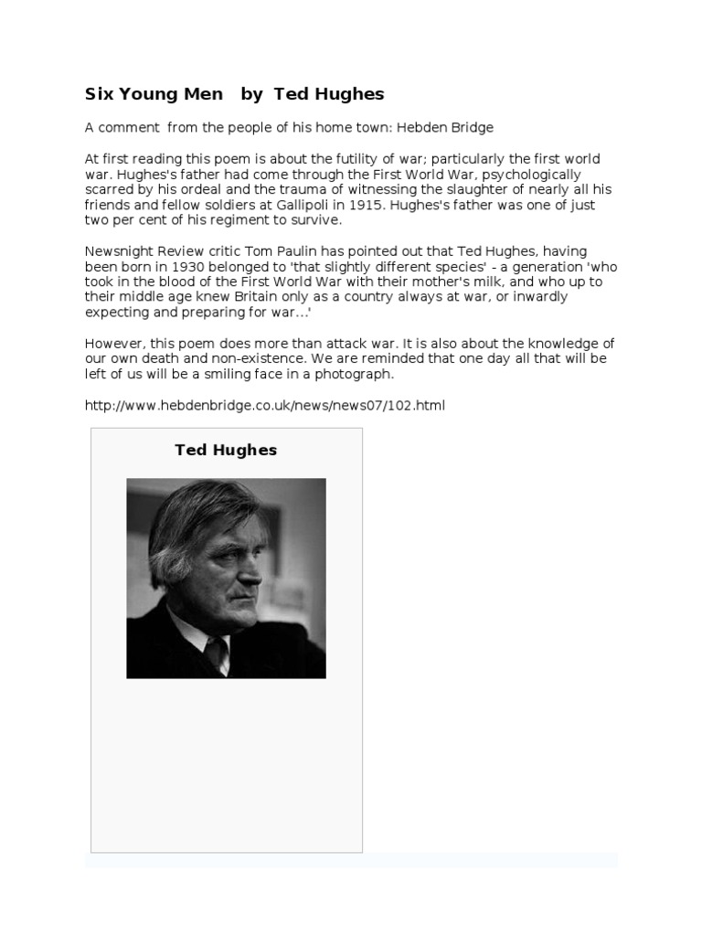 Six Young Men | Poetry | Fiction & Literature