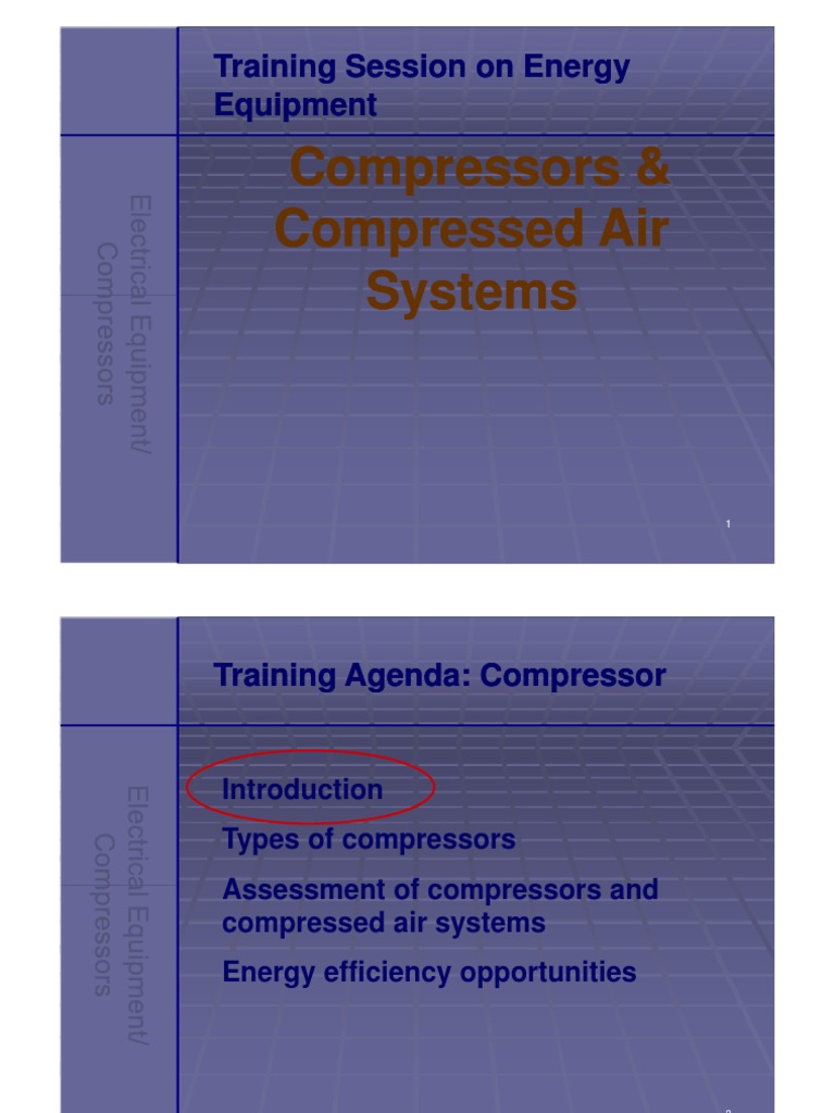 Compressor and Compressed Air System | PDF | Gas Compressor | Gases