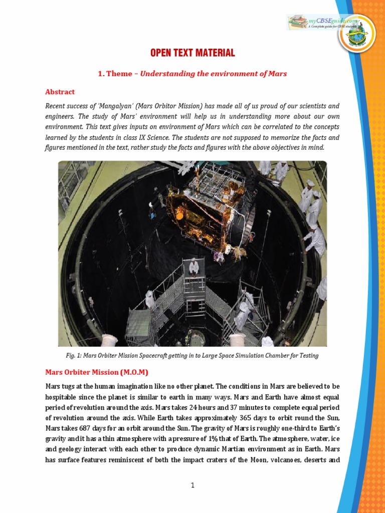 Theme - Understanding The Environment of Mars | PDF | Mars | Atmosphere ...