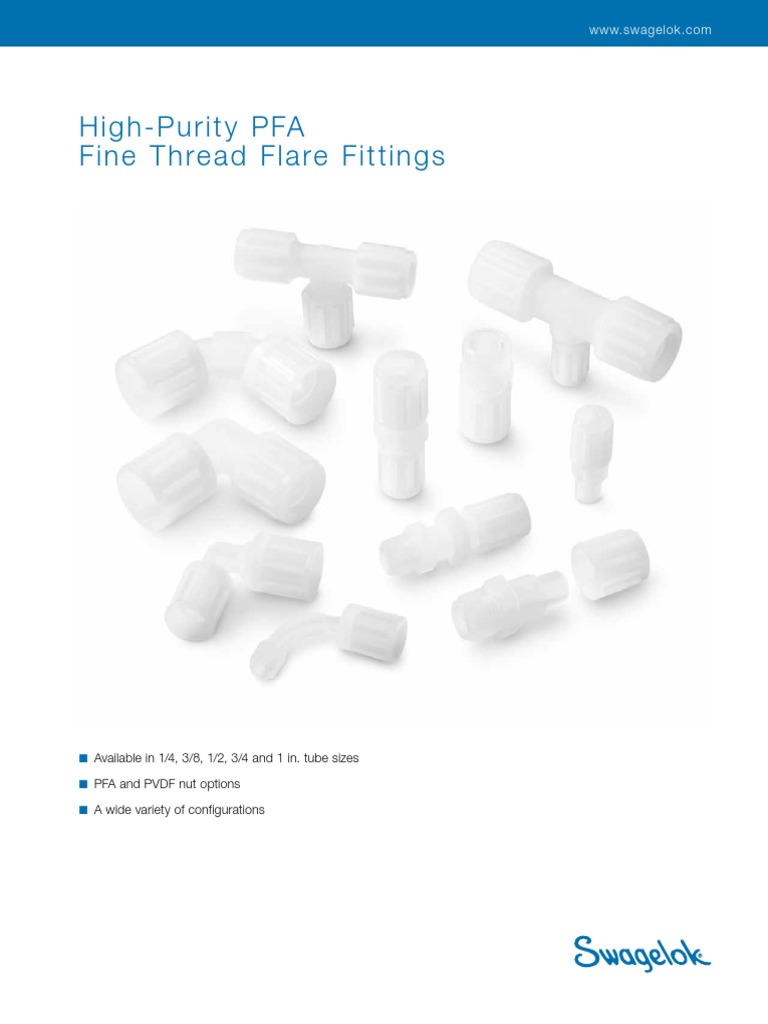 High-Purity PFA Fine Thread Flare Fittings