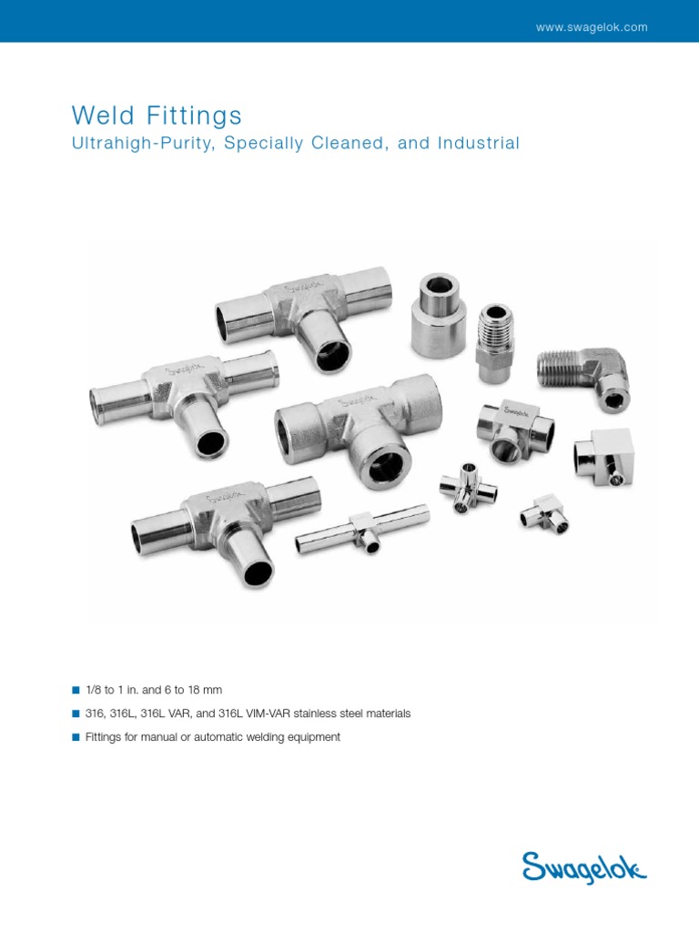 Swagelok Weld Fittings | PDF | Pipe (Fluid Conveyance) | Welding