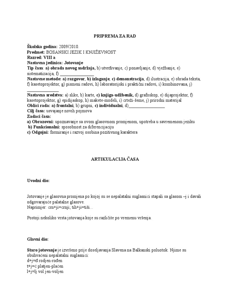 Priprema Jotovanje | PDF