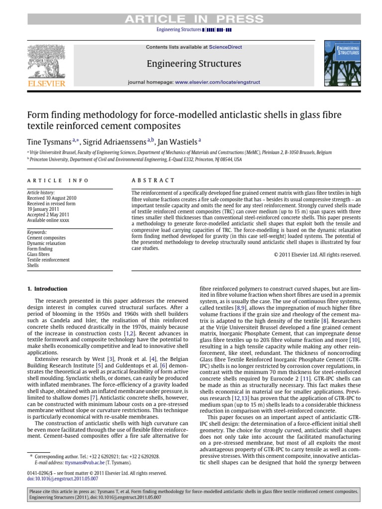 2011 Form Finding Methodology For Force-Modelled Anticlastic Shells in ...