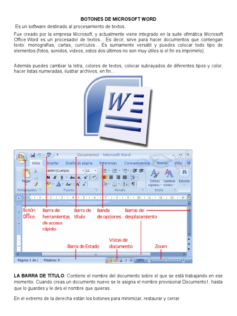 Botones de Word, Clasif de Cuentas, Documentos Comerciales, Importancia ...