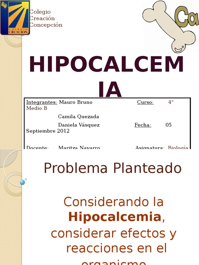 Hipocalcemia.pptx | Sinapsis | Calcio