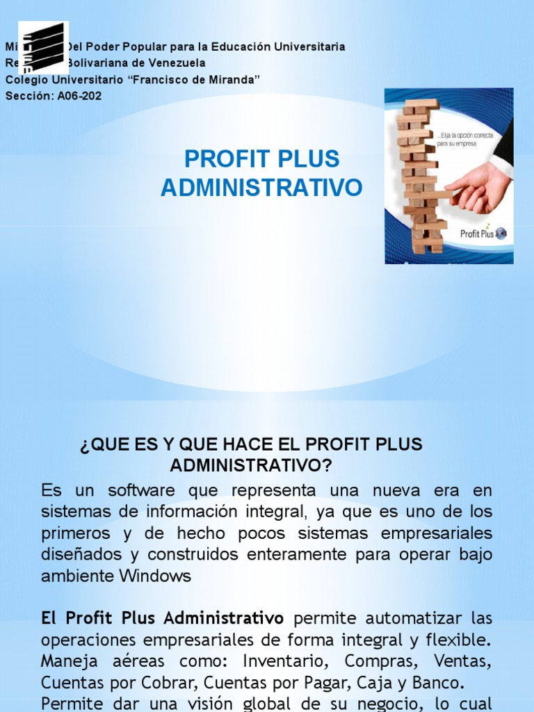 Profit Plus Administrativo | PDF | Ventana (informática) | Microsoft ...