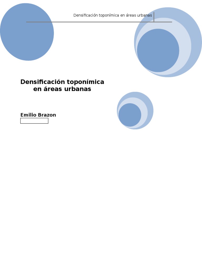 Densificación Toponímica en Áreas Urbanas | PDF | Geografía | Cartografía