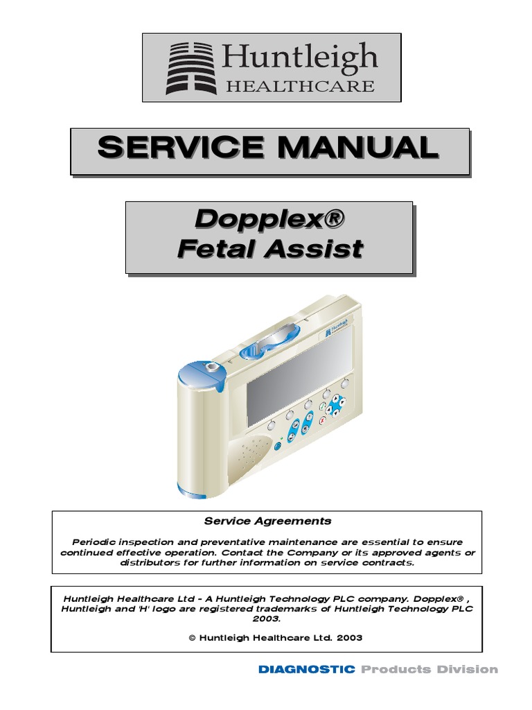 Huntleigh Dopplex Fetal Assist - Service Manual | PDF | Medical ...