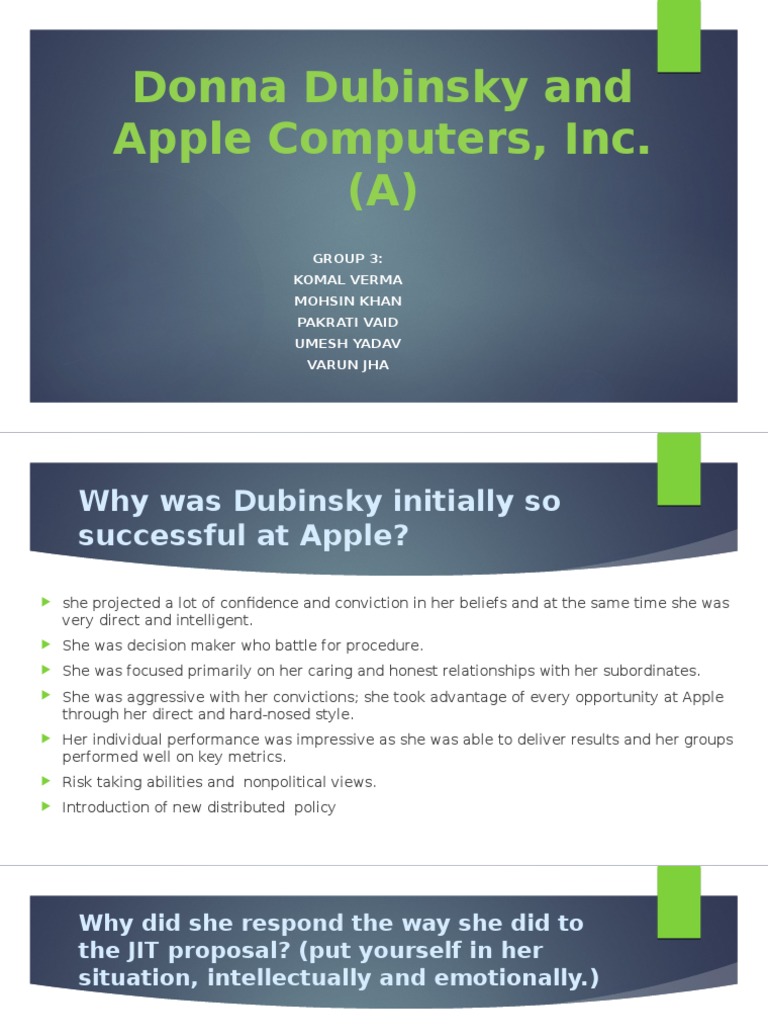 Donna Dubinsky's Impact at Apple | PDF