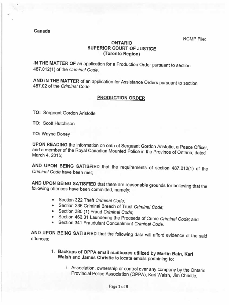 RCMP Warrant 8 | PDF