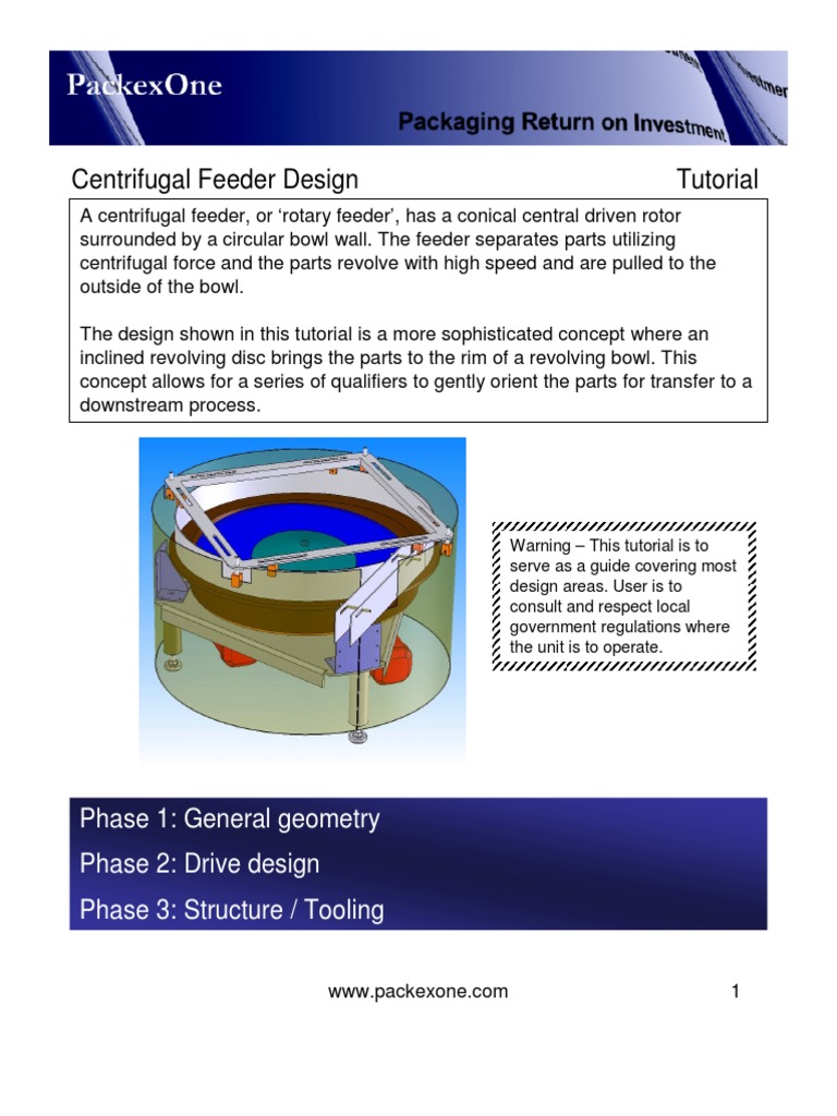 Centrifugal Feeder Design Guide | PDF | Electric Motor | Torque