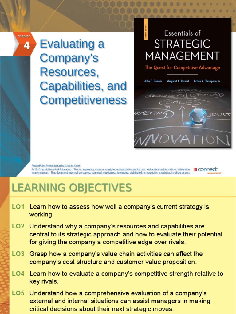 Evaluating A Company's Resources, Capabilities, and Competitiveness ...