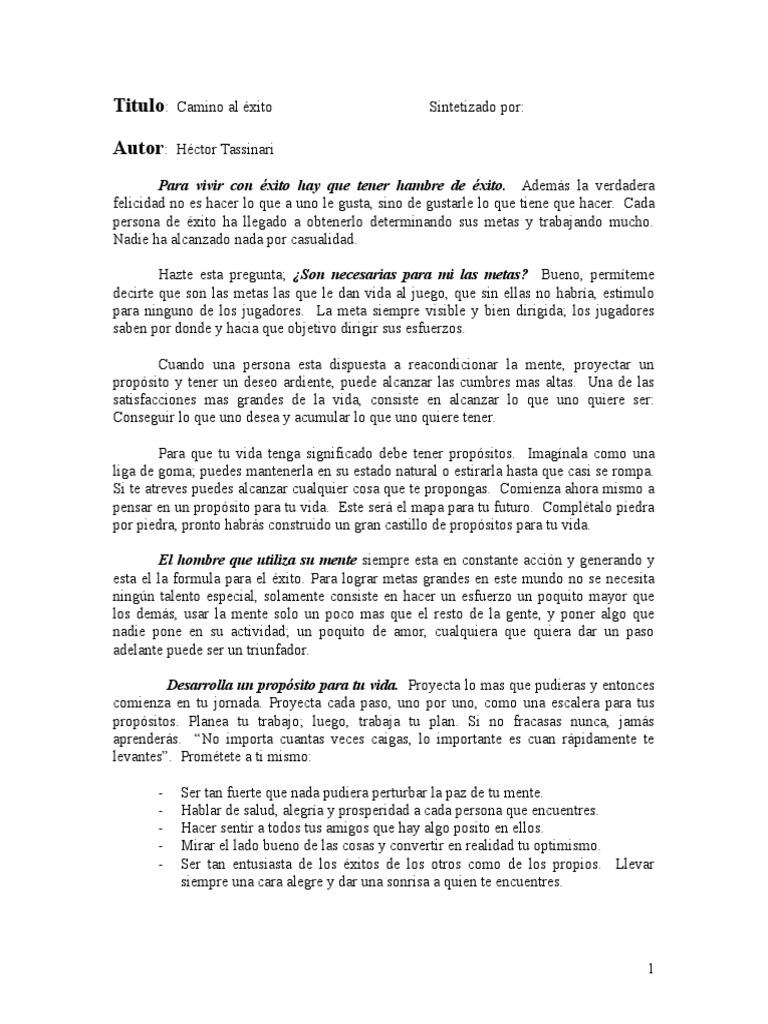 Camino Al Exito | PDF | Creatividad | Vida