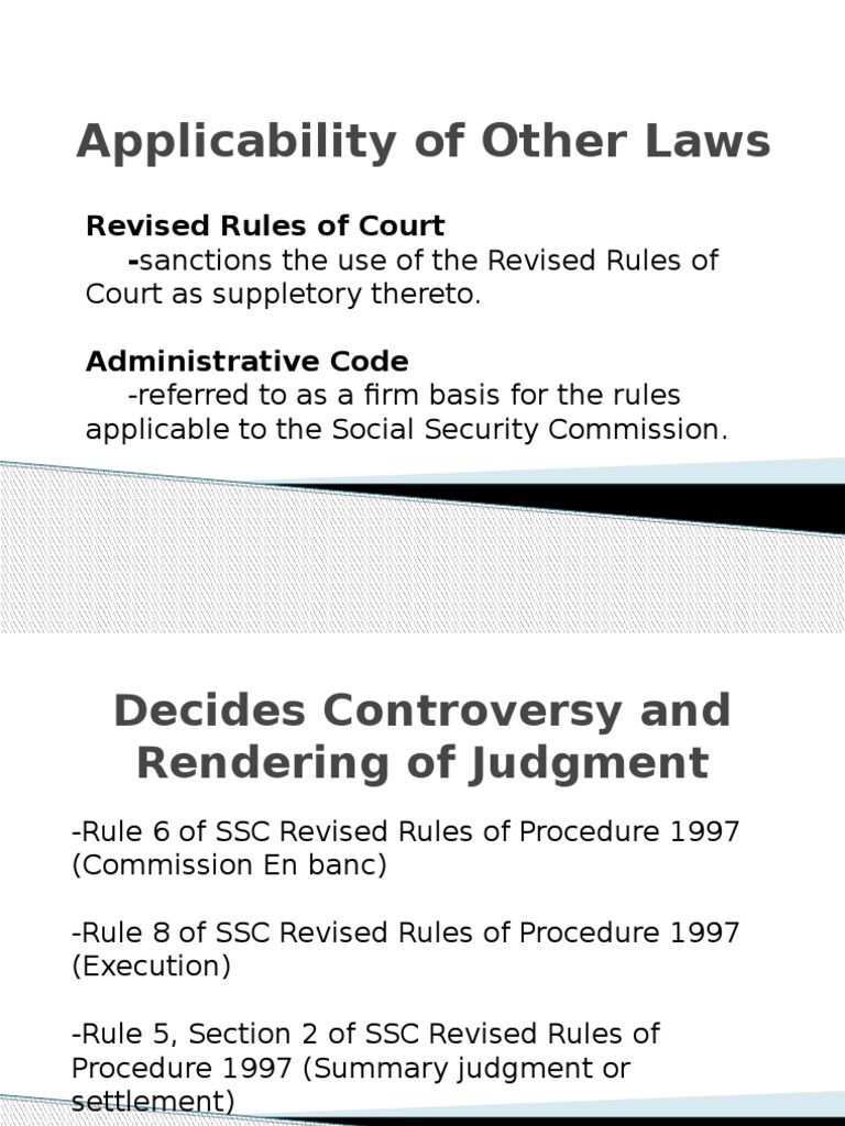 SSC Revised Rules of Procedure Overview | PDF