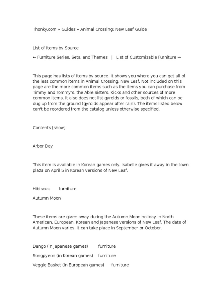 ACNL-Events Visitors | PDF | Furniture | Umbrella