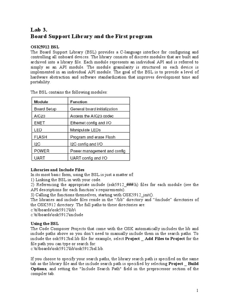 Configuring and Running a Basic LED Blinking Example Using the OSK5912 ...