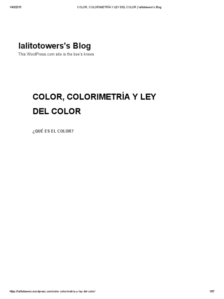Color, Colorimetría y Ley Del Color | PDF | Ph | Peróxido de hidrógeno