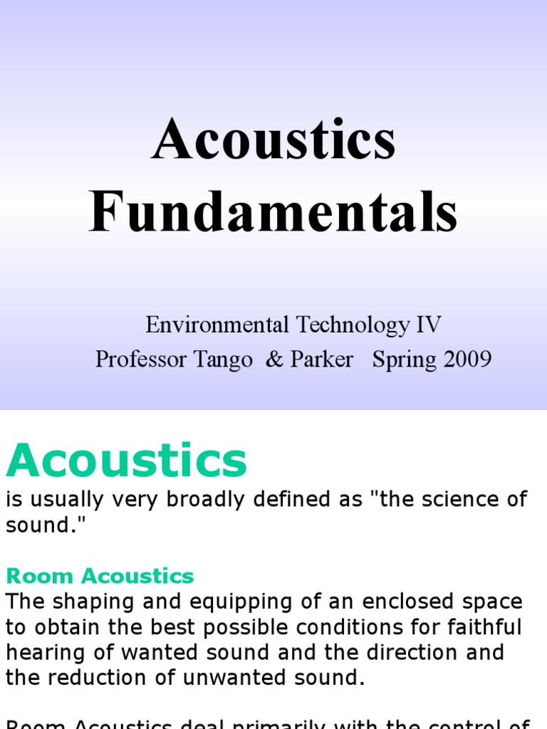 Understanding Room Acoustics Basics | PDF | Sound | Oscillation