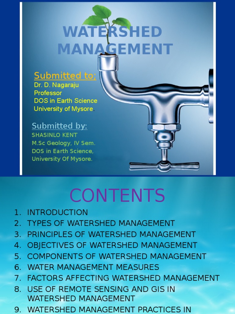 Watershed Management Techniques