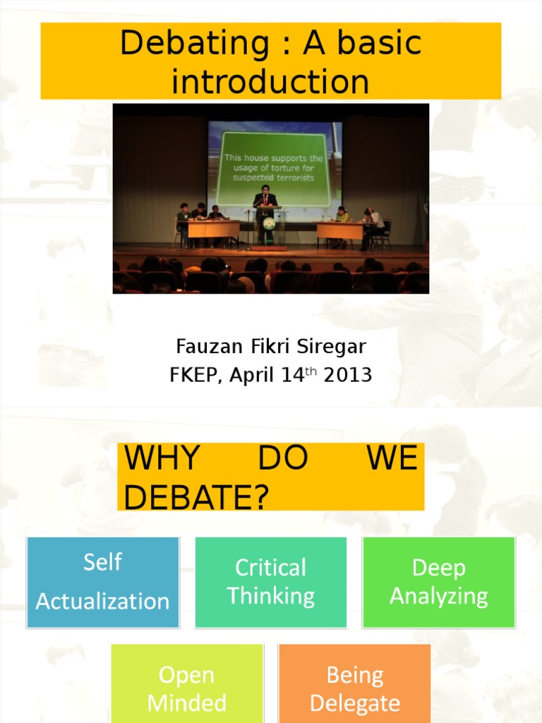 DEBATE An Introduction | PDF | Argument | Reasoning
