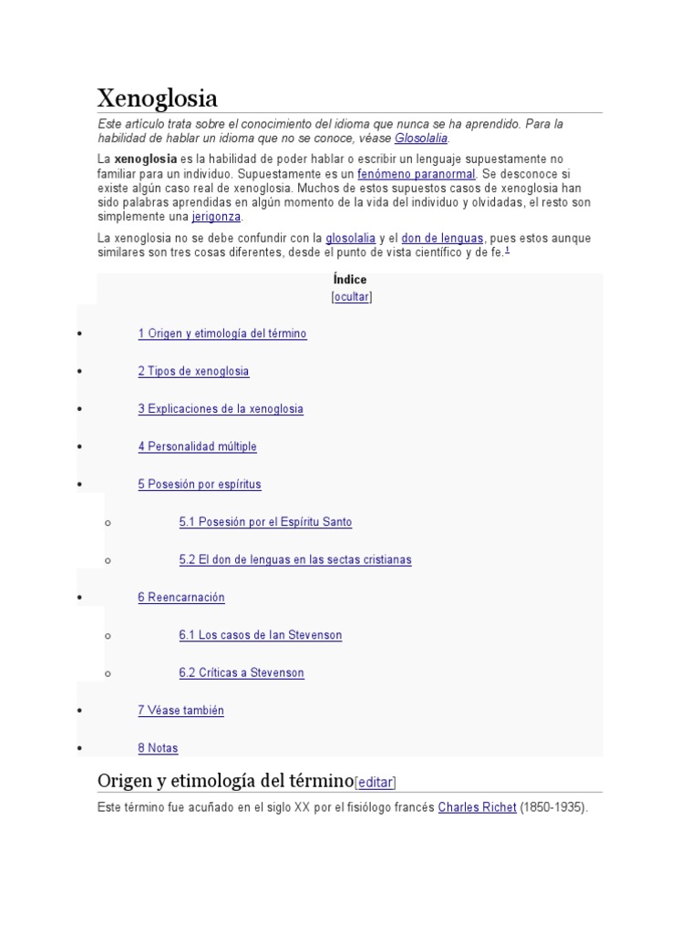Xenoglosia | PDF | Paranormal | Lingüística