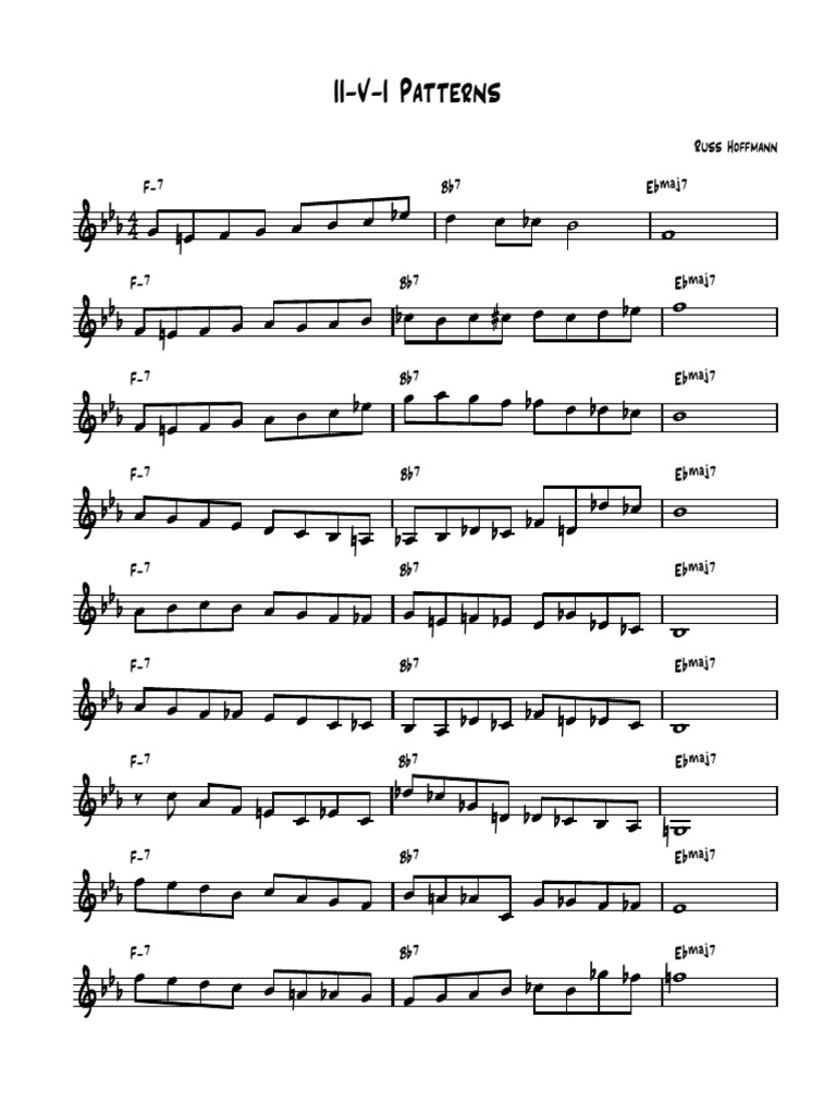 II-V-I Patterns: Russ Hoffmann | PDF