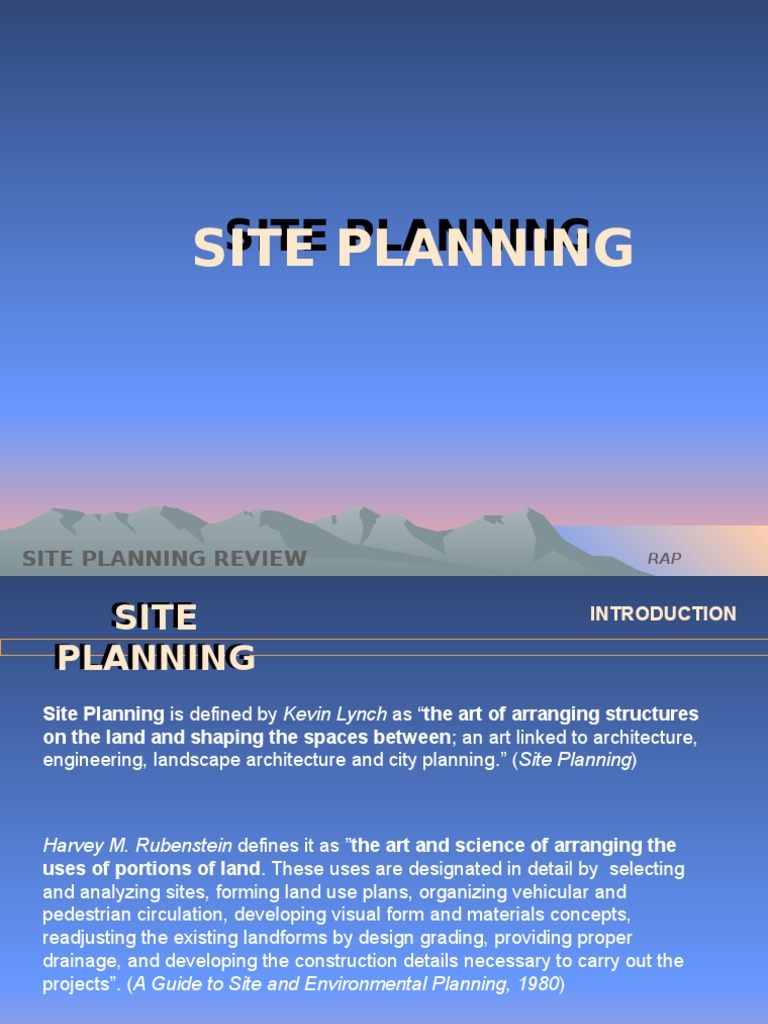 Site Planning | PDF | Soil | Rock (Geology)