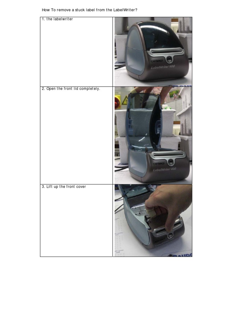 The Labelwriter: How To Remove A Stuck Label From The Labelwriter? | PDF