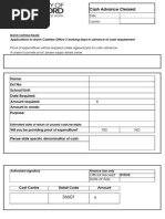 Cash Advance Liquidation Form | PDF
