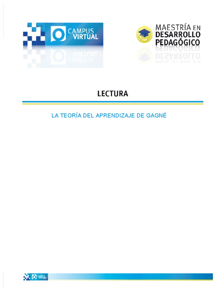 Teoria de Robert Gagne | PDF | Memoria | Aprendizaje