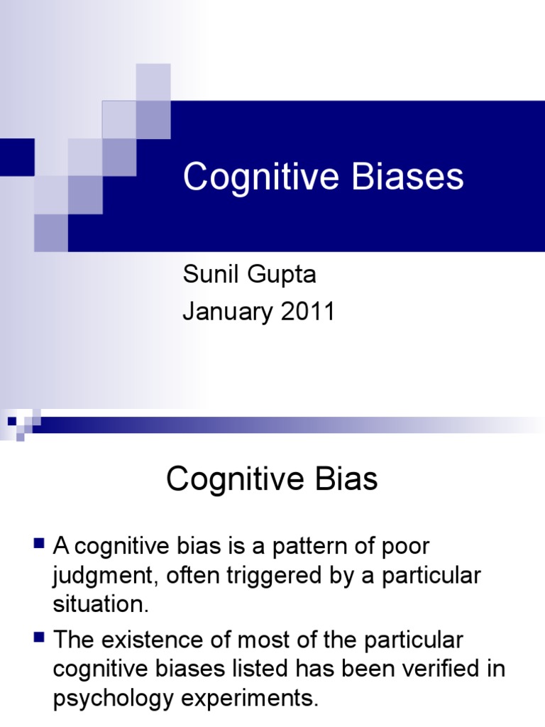 Cognitive Biases | PDF | Bias | Prejudice And Discrimination