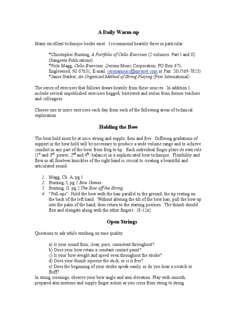 A Daily Warm-Up | PDF | Interval (Music) | String Instruments
