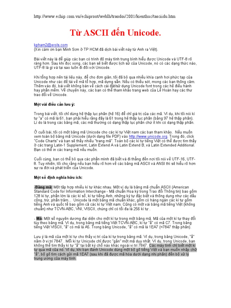 Tu Ascii Den Unicode | PDF