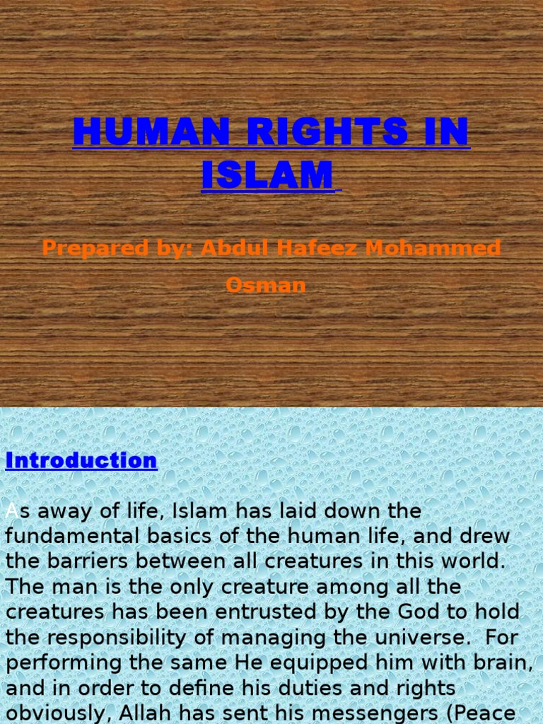 Human Rights in Islam | Chastity | Quran